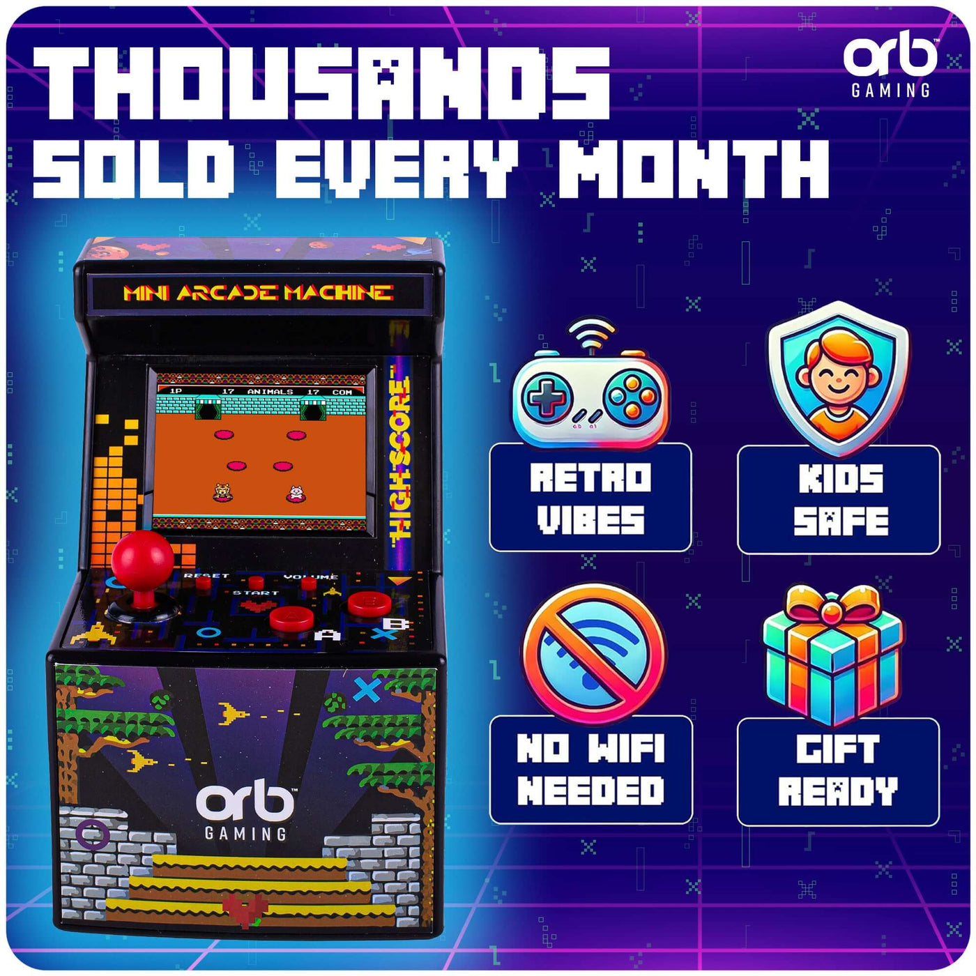 Orb - Retro Mini Arcade Machine (300 Games) — Thumbs Up!