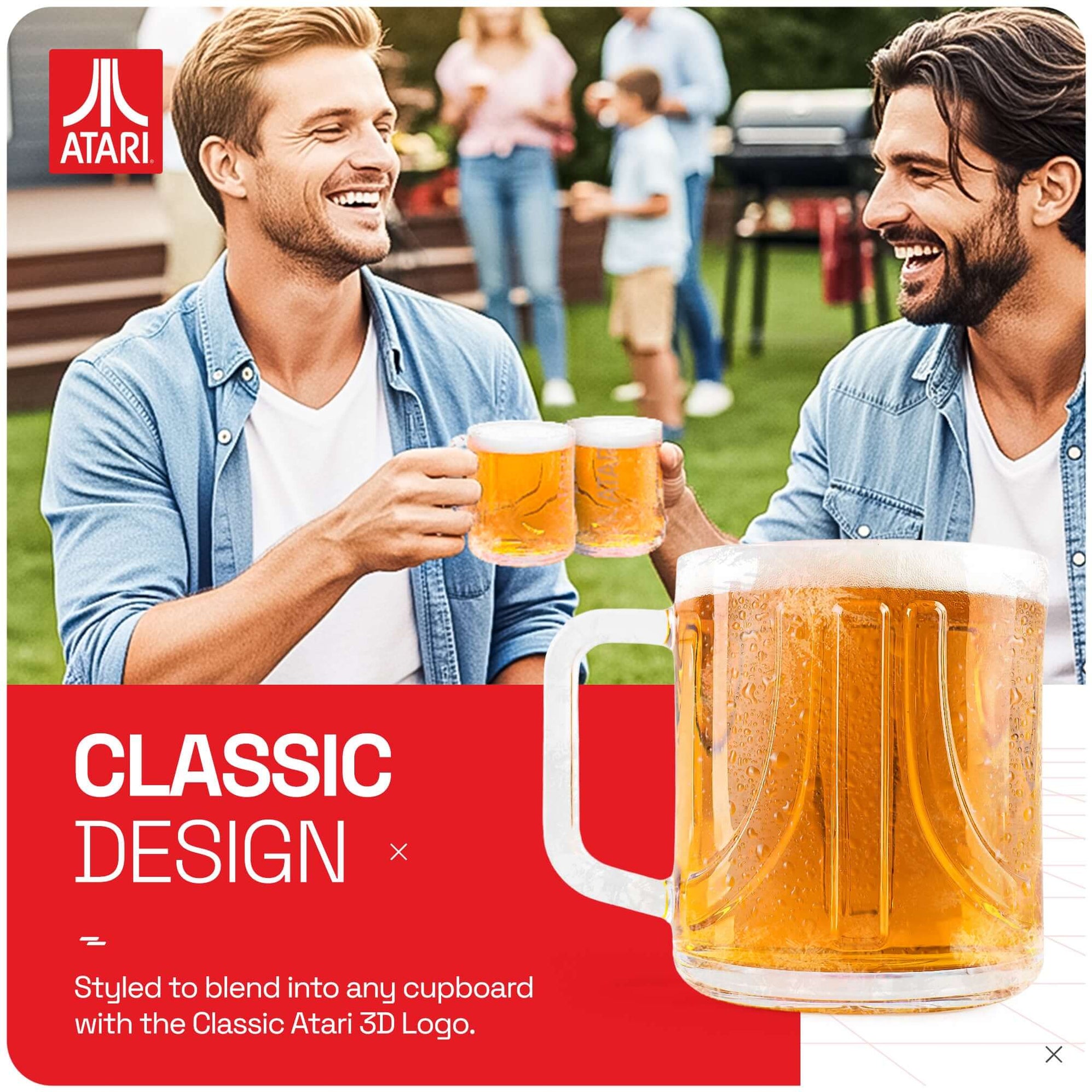 Official Atari 3D Beer Glass - 1 Pint / 600ml — Thumbs Up!