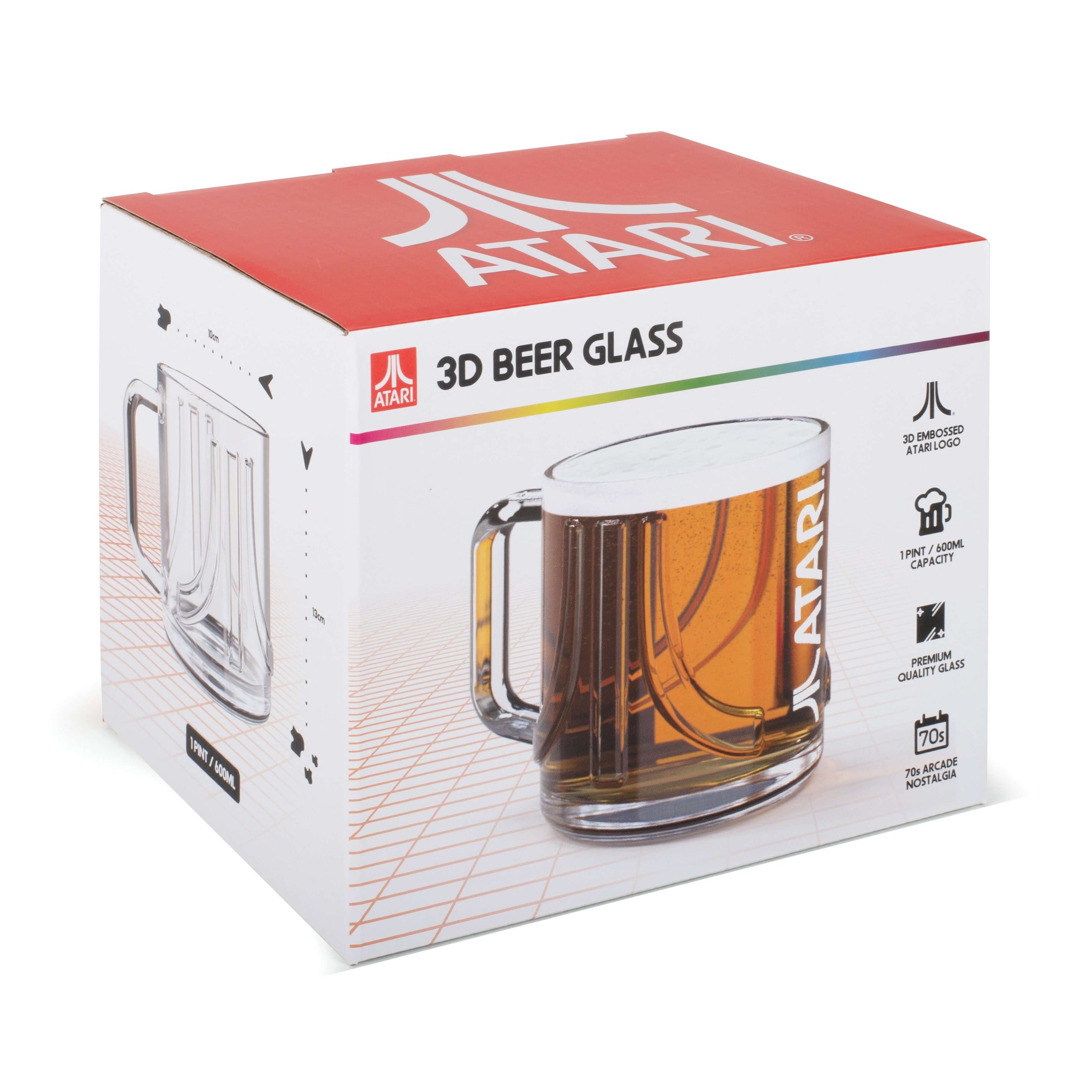 Official Atari 3D Beer Glass - 1 Pint / 600ml — Thumbs Up!