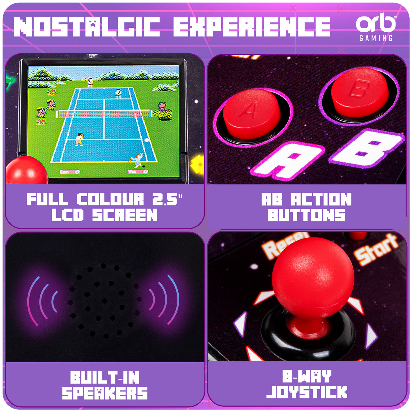 Orb - Retro Mini Arcade Machine(240-in-1 Games) | Thumbs Up!