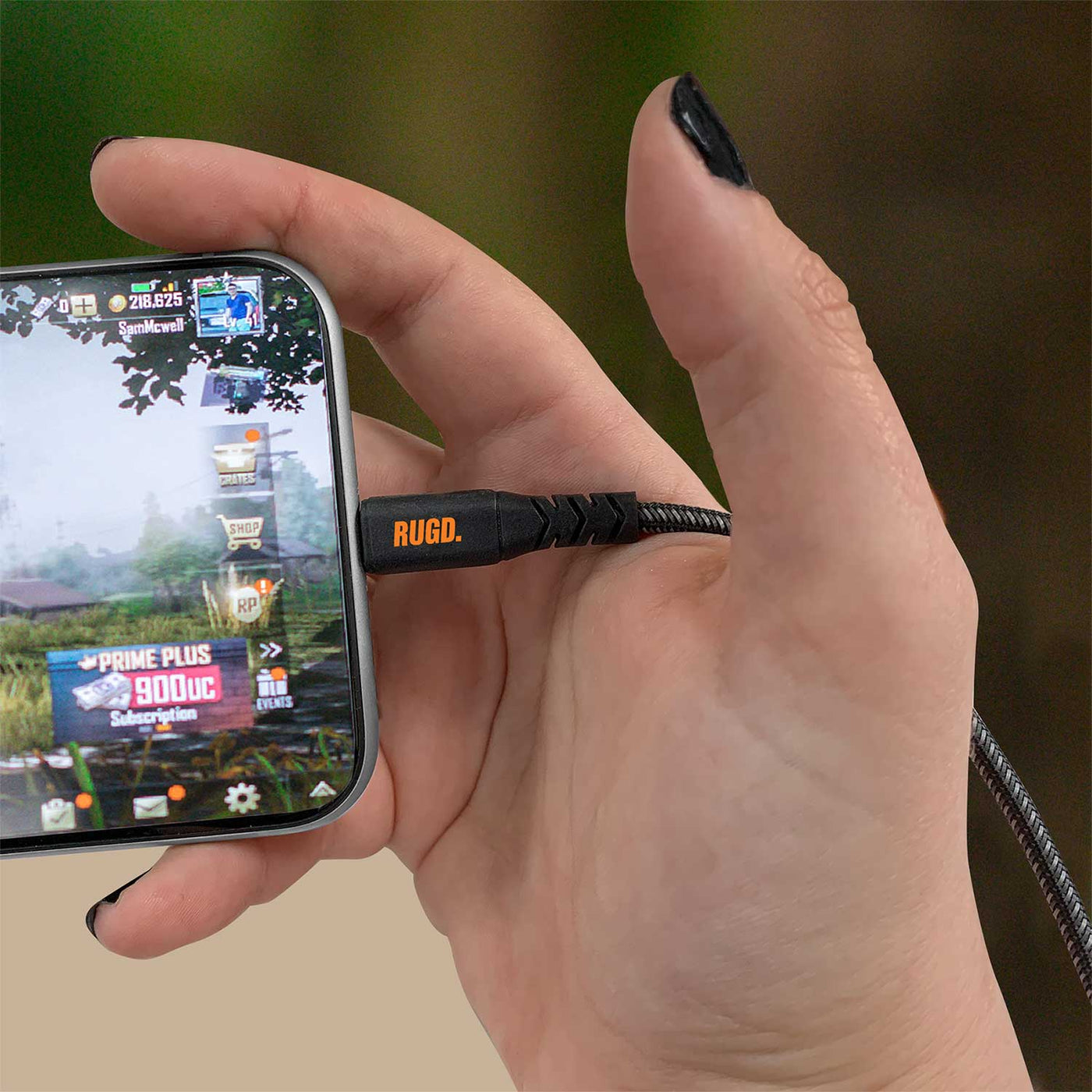 RUGD. Rhino Power Lightning MFi to USB-C Charging Cable — Thumbs Up!