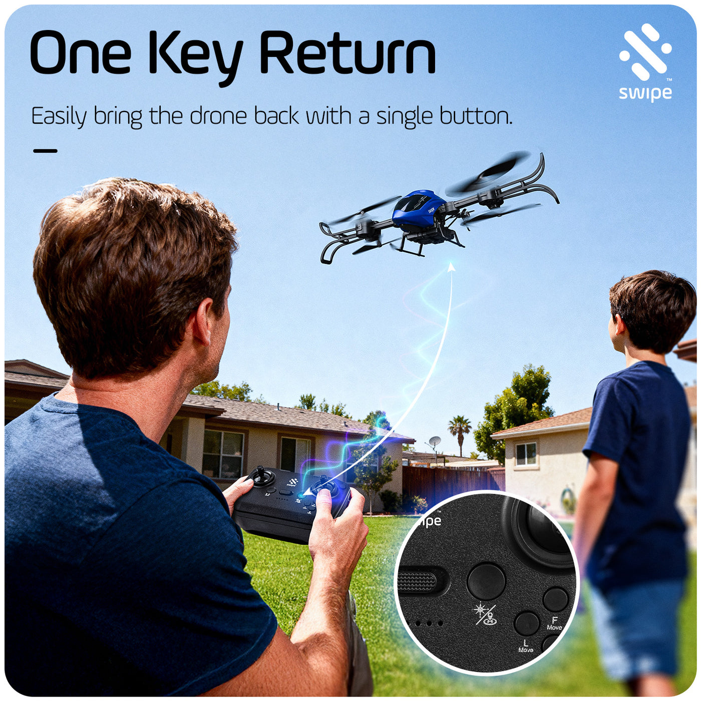 Swipe - Air Chopper Drone with LED Lights — Thumbs Up!