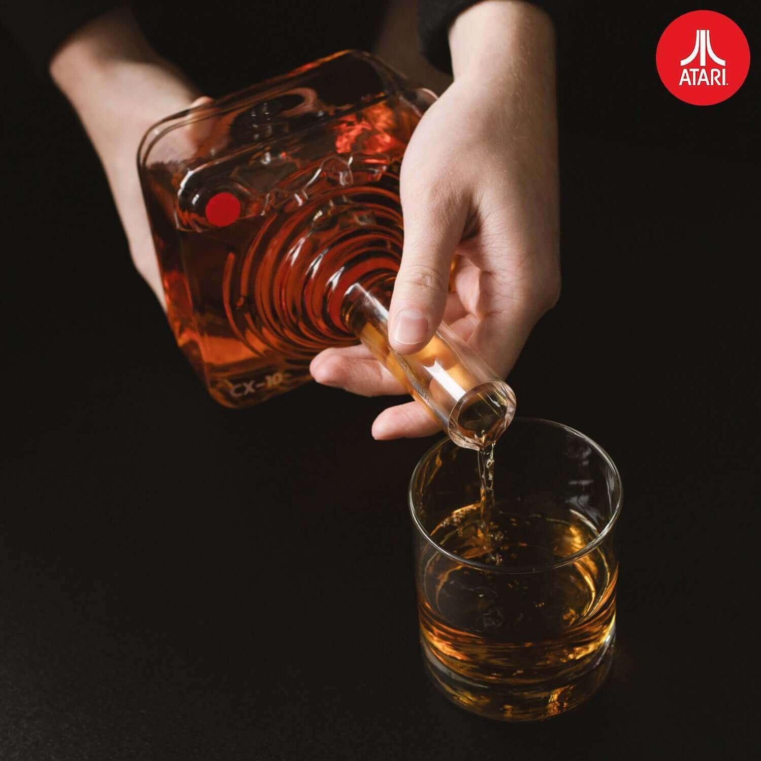 Atari CX-10 Controller Decanter & Glass Set — Thumbs Up!