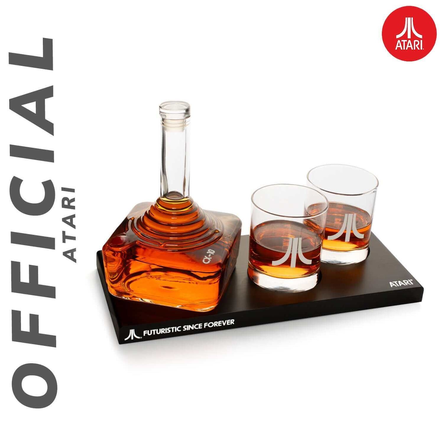 Atari CX-10 Controller Decanter & Glass Set — Thumbs Up!