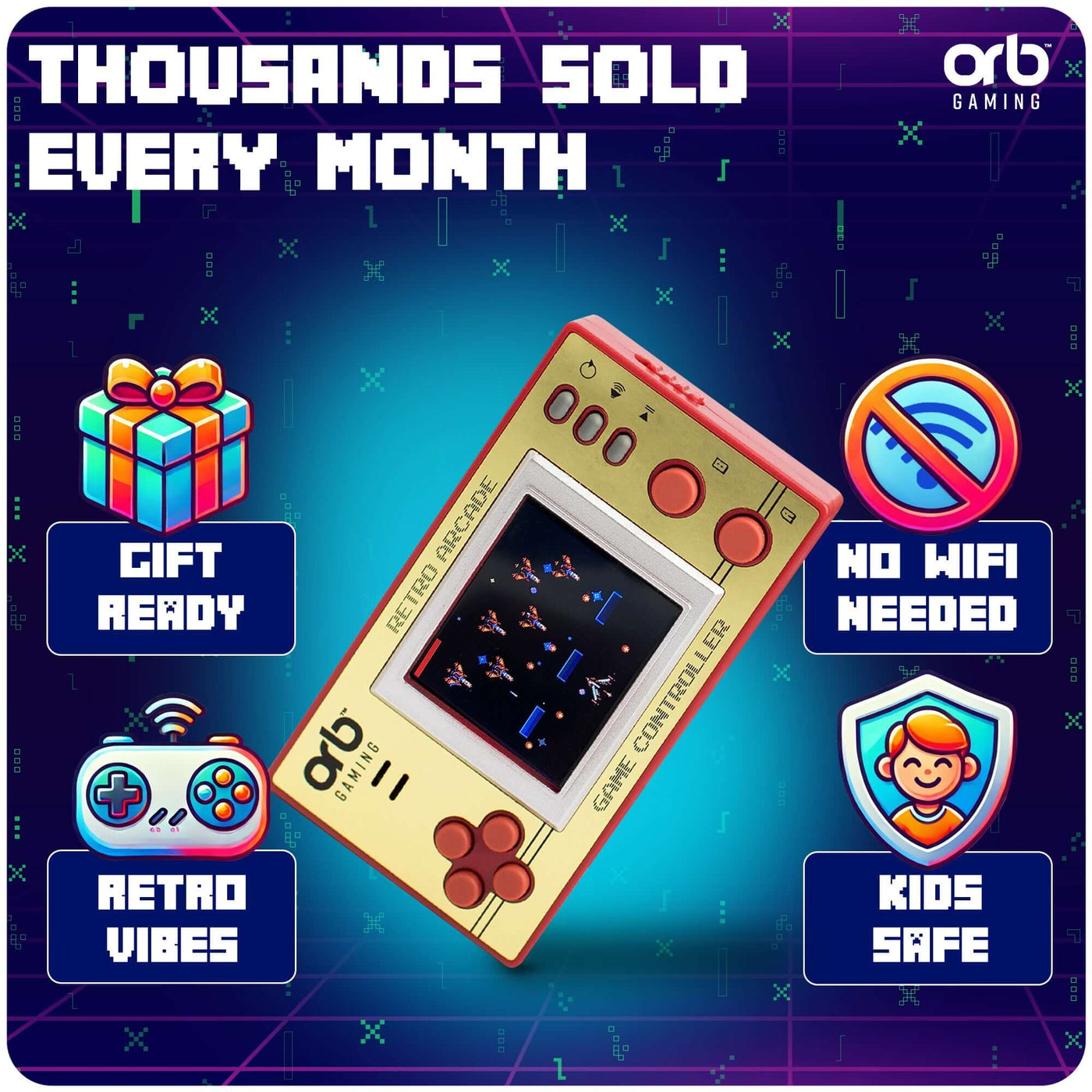 Orb - Mini Handheld Game Console | 150 Retro Games — Thumbs Up!