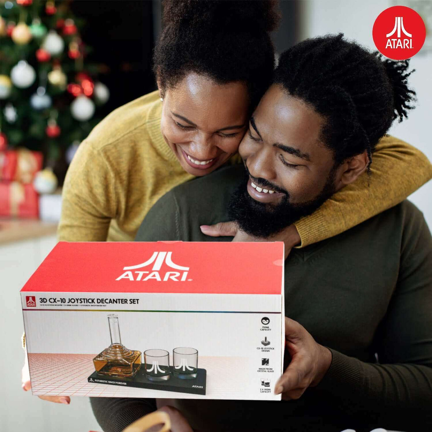 Atari CX-10 Controller Decanter & Glass Set — Thumbs Up!