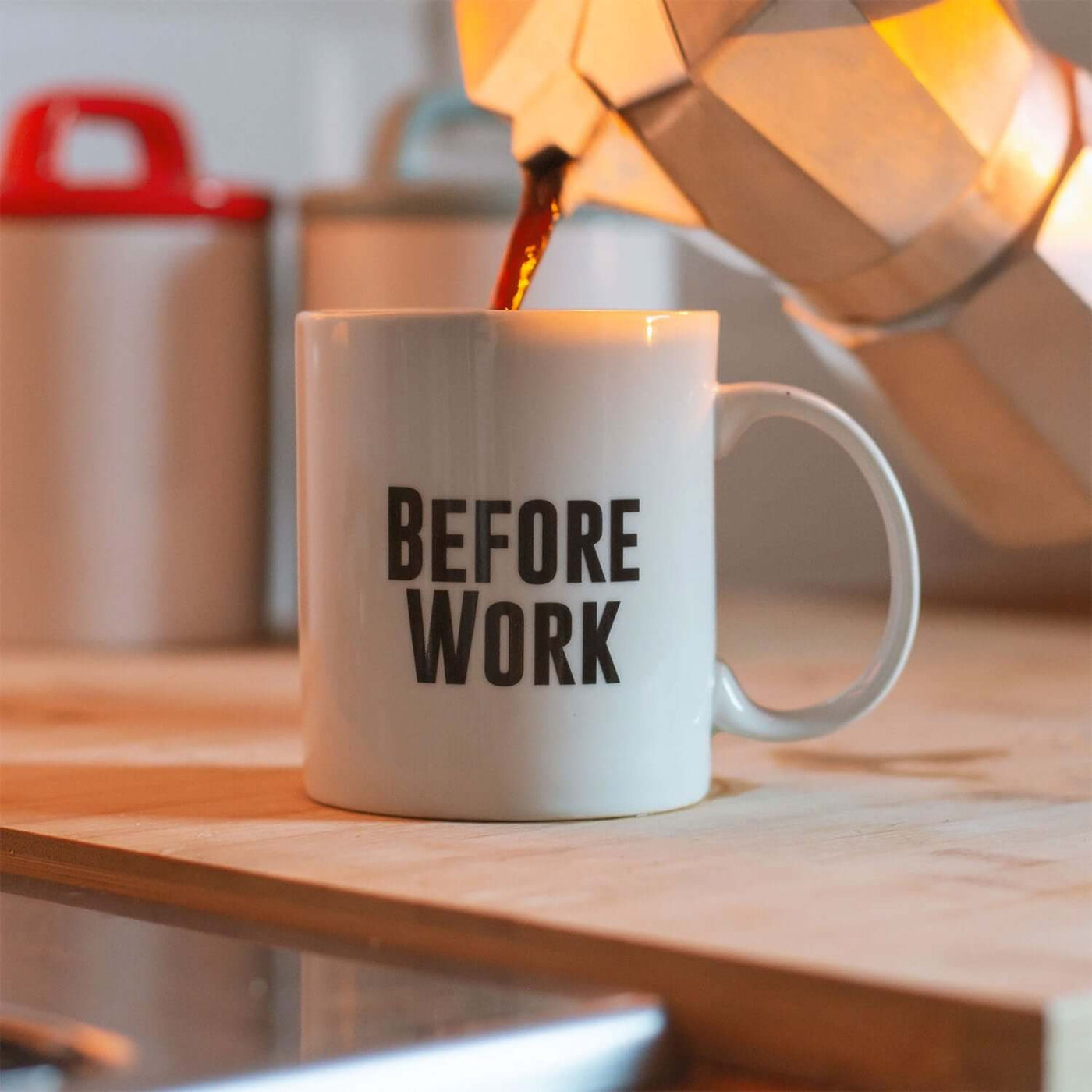 Before Work Mug & After Work Wine Glass | Thumbs Up!