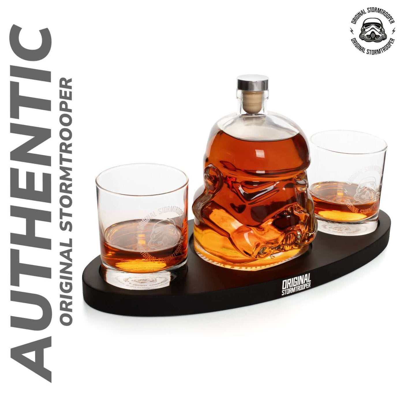 Original Stormtrooper 3D Helmet Decanter Set with Tray — Thumbs Up!