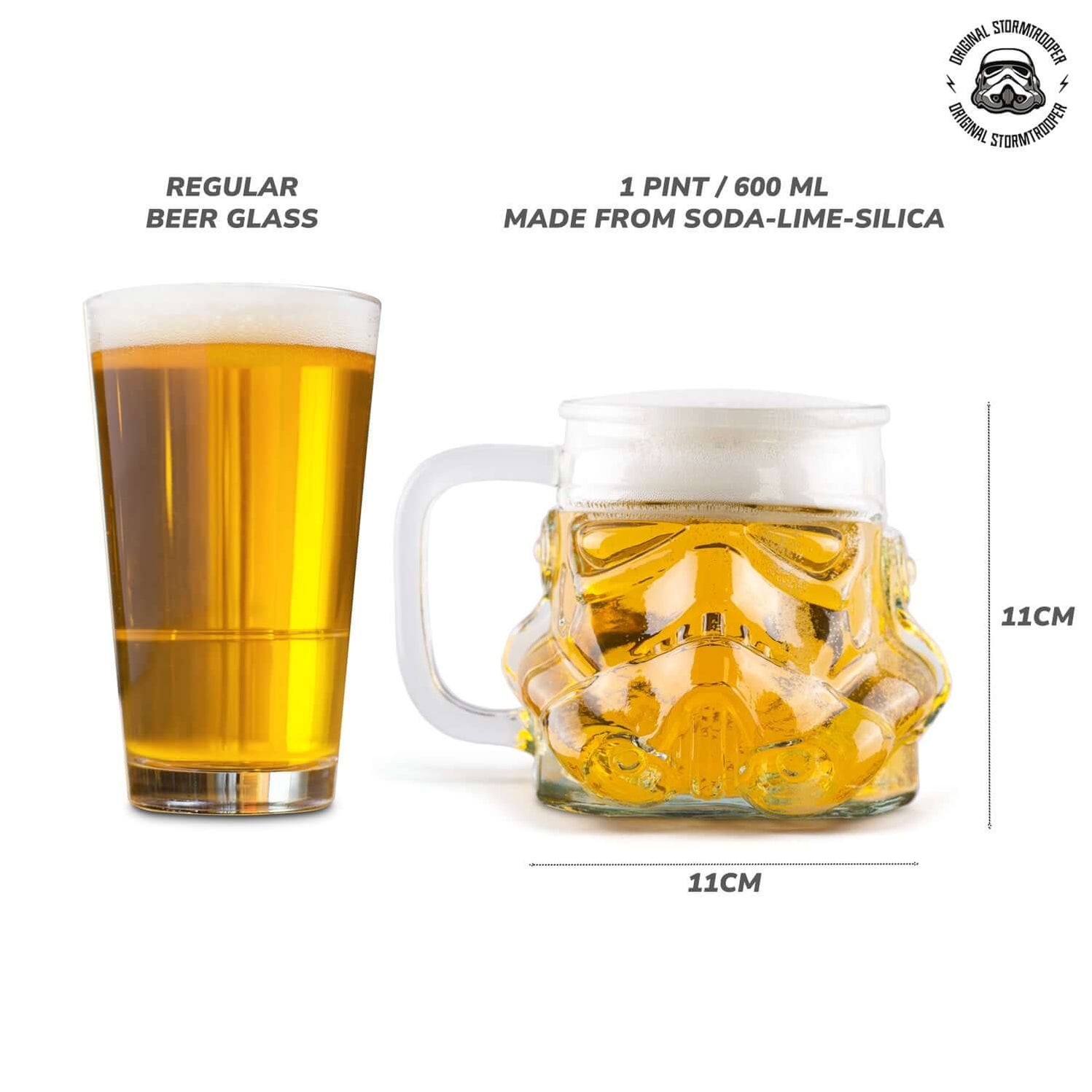 Original Stormtrooper Beer Glass - 1 Pint — Thumbs Up!